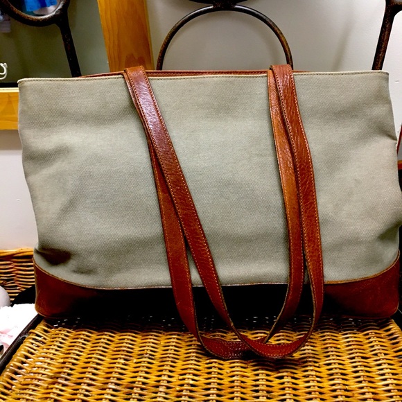 Ghurka | Bags | Ghurka Leather And Canvas Tote | Poshmark